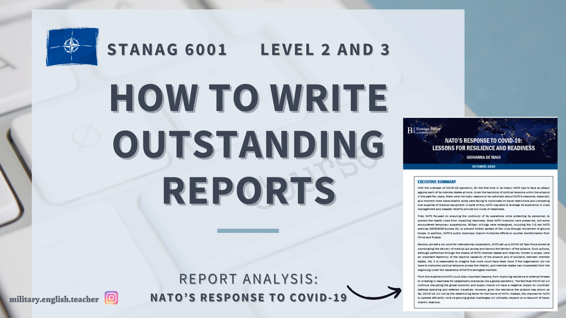 STANAG 6001 REPORT WRITING - MilitaryEnglishCourse